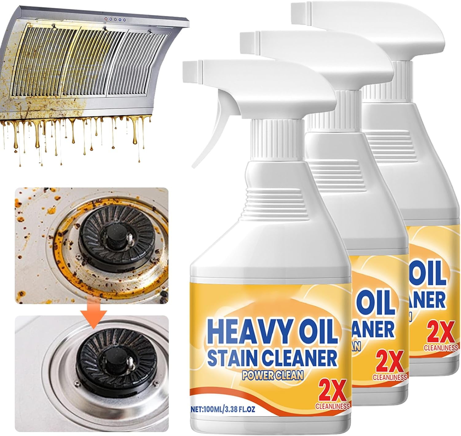 Liapu Kitchen Heavy Oil Cleaner, 2025 New Multipurpose Grease Remover, Durable Stain Cleaning ...