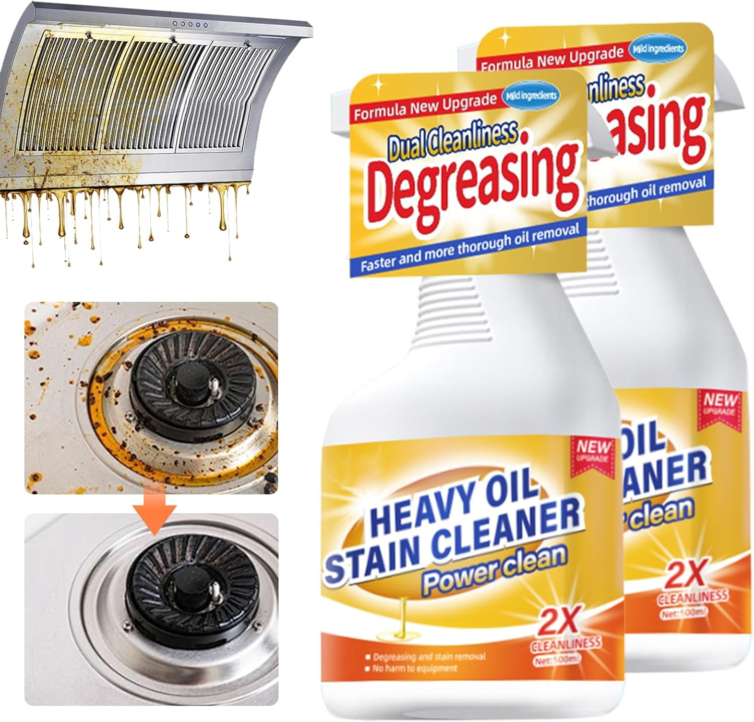 Liapu Kitchen Heavy Oil Cleaner, 2025 New All Purpose Kitchen Heavy Oil ...