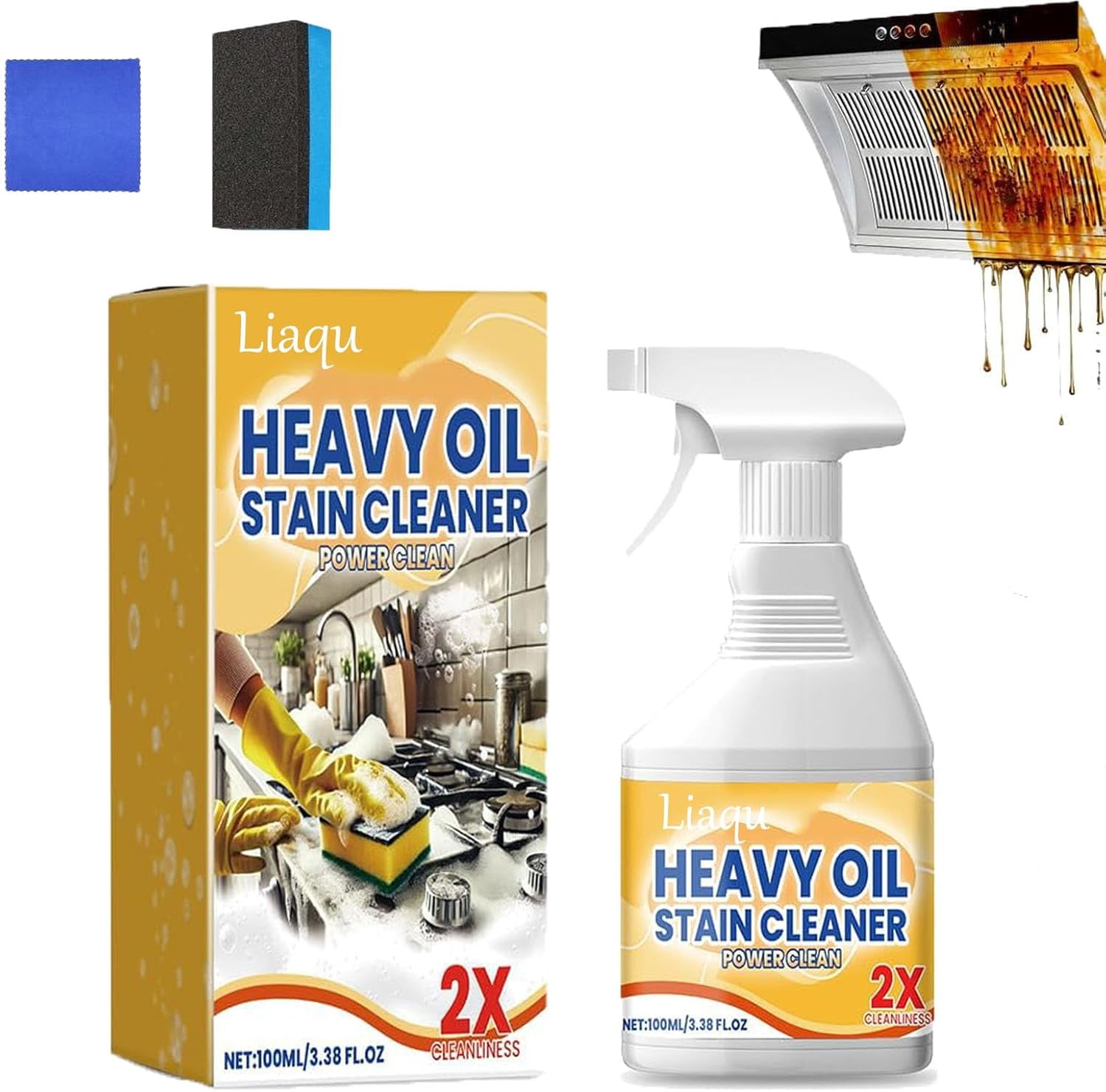 Liapu Kitchen Heavy Oil Cleaner, 2025 New All Purpose Kitchen Heavy Oil ...