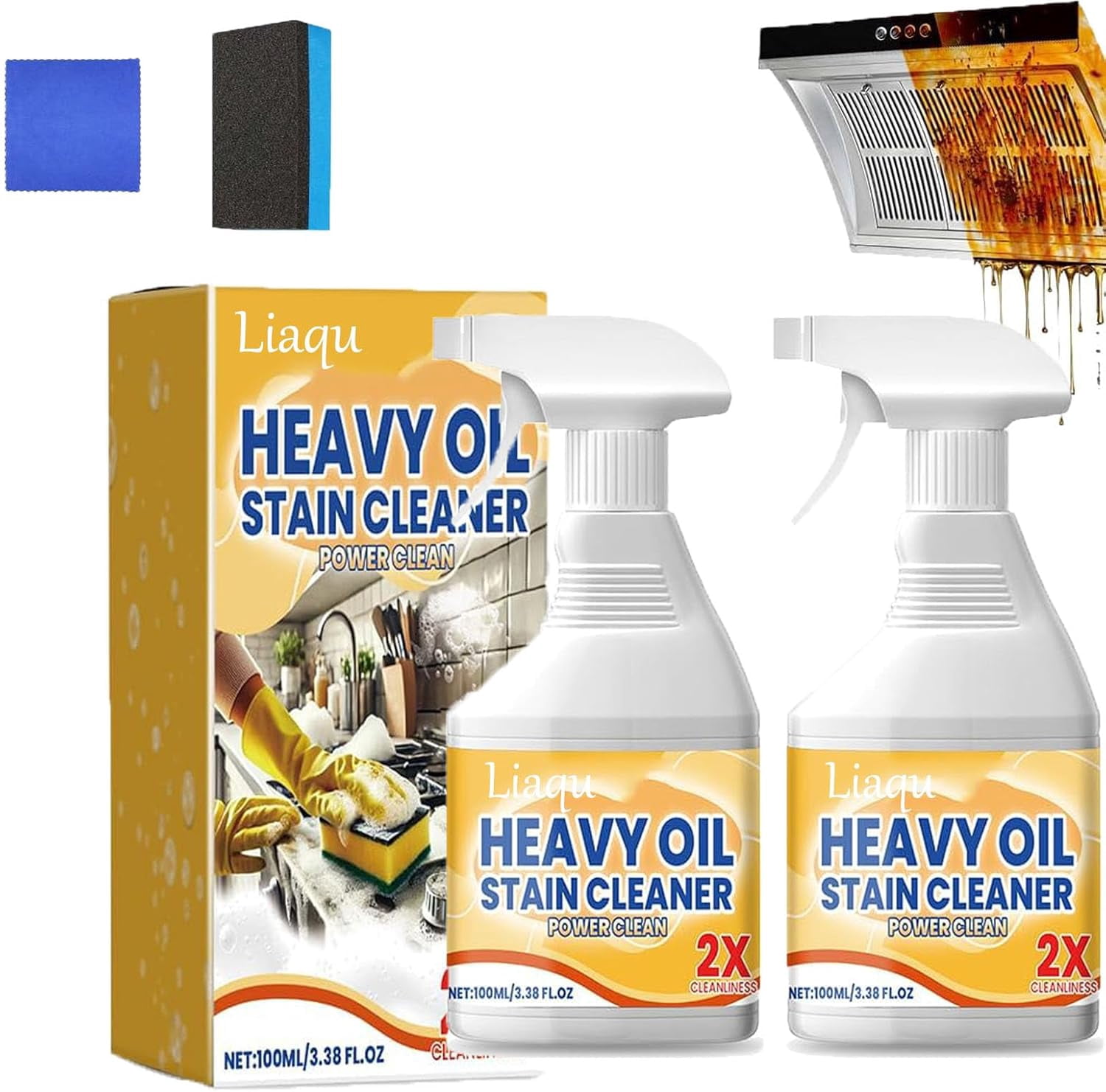 Liapu Kitchen Heavy Oil Cleaner, 2025 New All Purpose Kitchen Heavy Oil ...