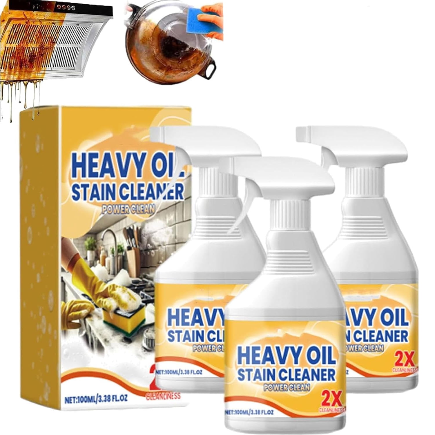 Liapus Kitchen Heavy Oil Cleaner, All Purpose Kitchen Heavy Oil ...