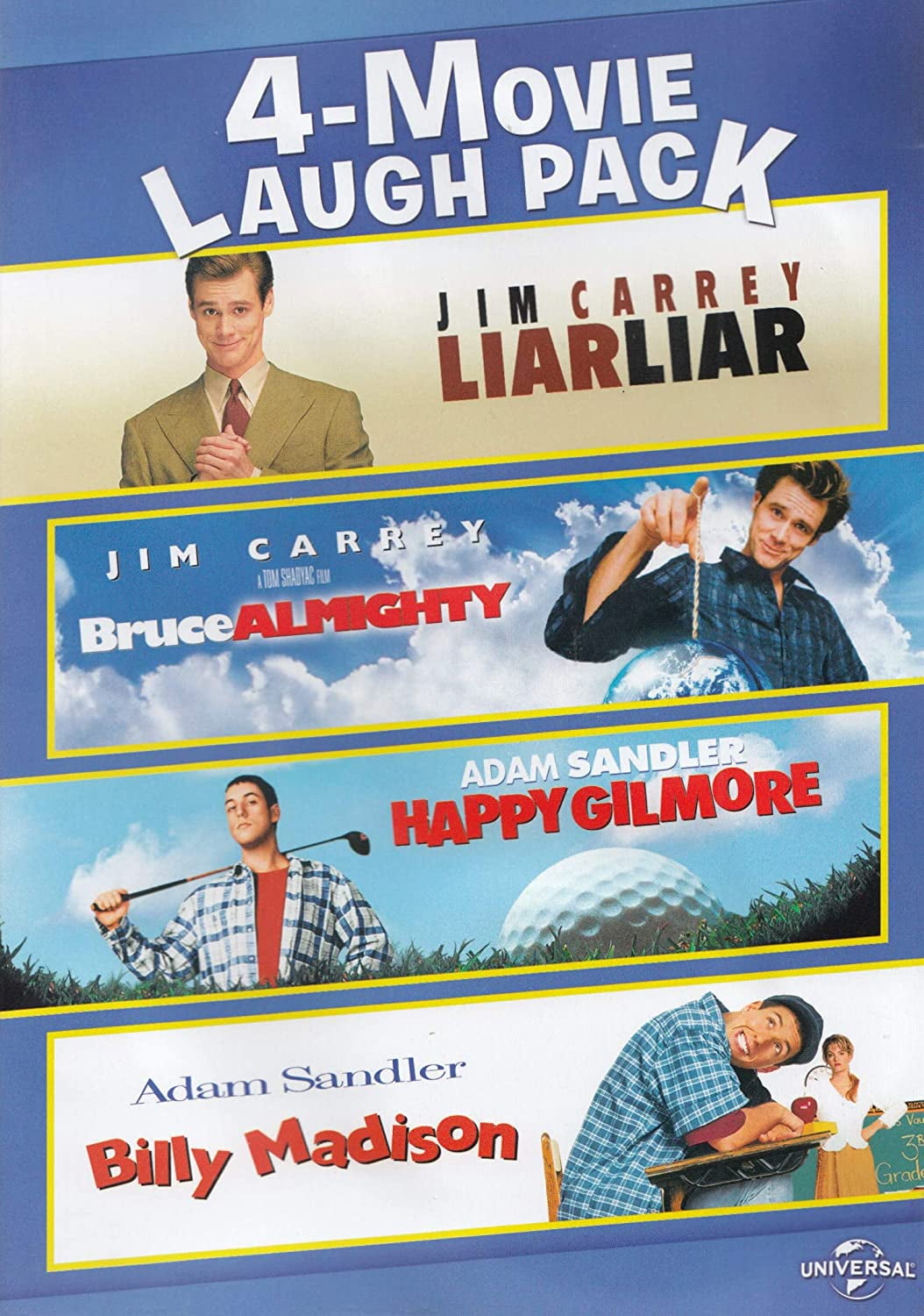 Liar Liar / Bruce Almighty / Happy Gilmore / Billy Madison (DVD ...