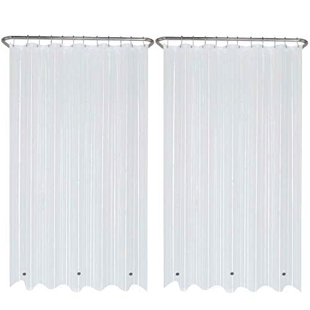 Liba Peva 8-Gauge Bathroom Shower Curtain Liner, 72" W X 72" H 8g Clear ...