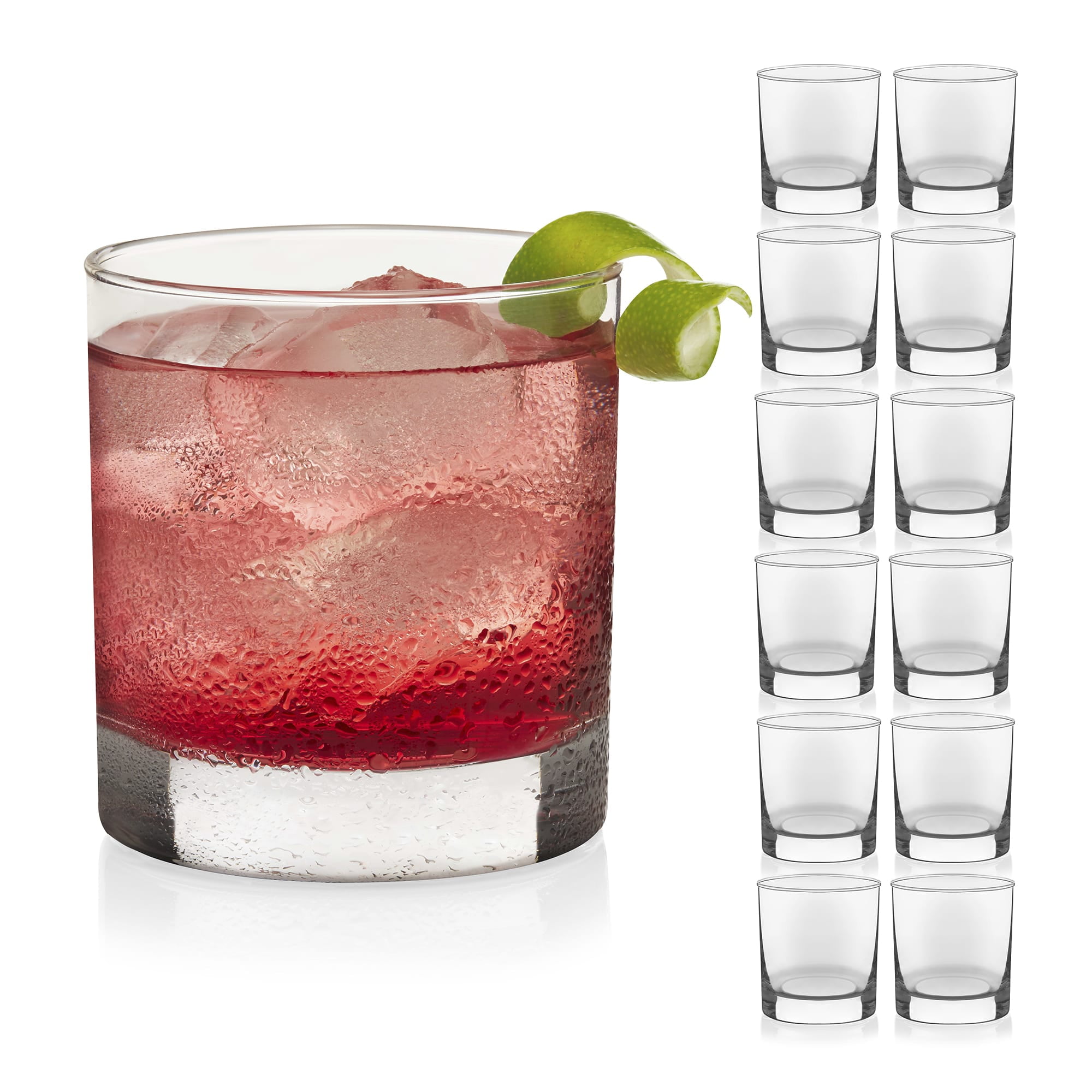Libbey 917CD Heavy Base 11 Oz Rocks Glasses Set, Set of 12 Cocktail ...