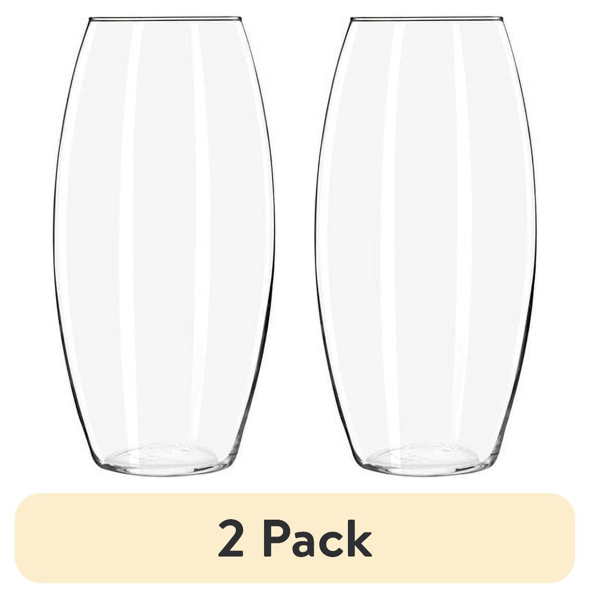 (2 pack) Libbey Clear Glass 10" Bala Floral Vase - Walmart.com