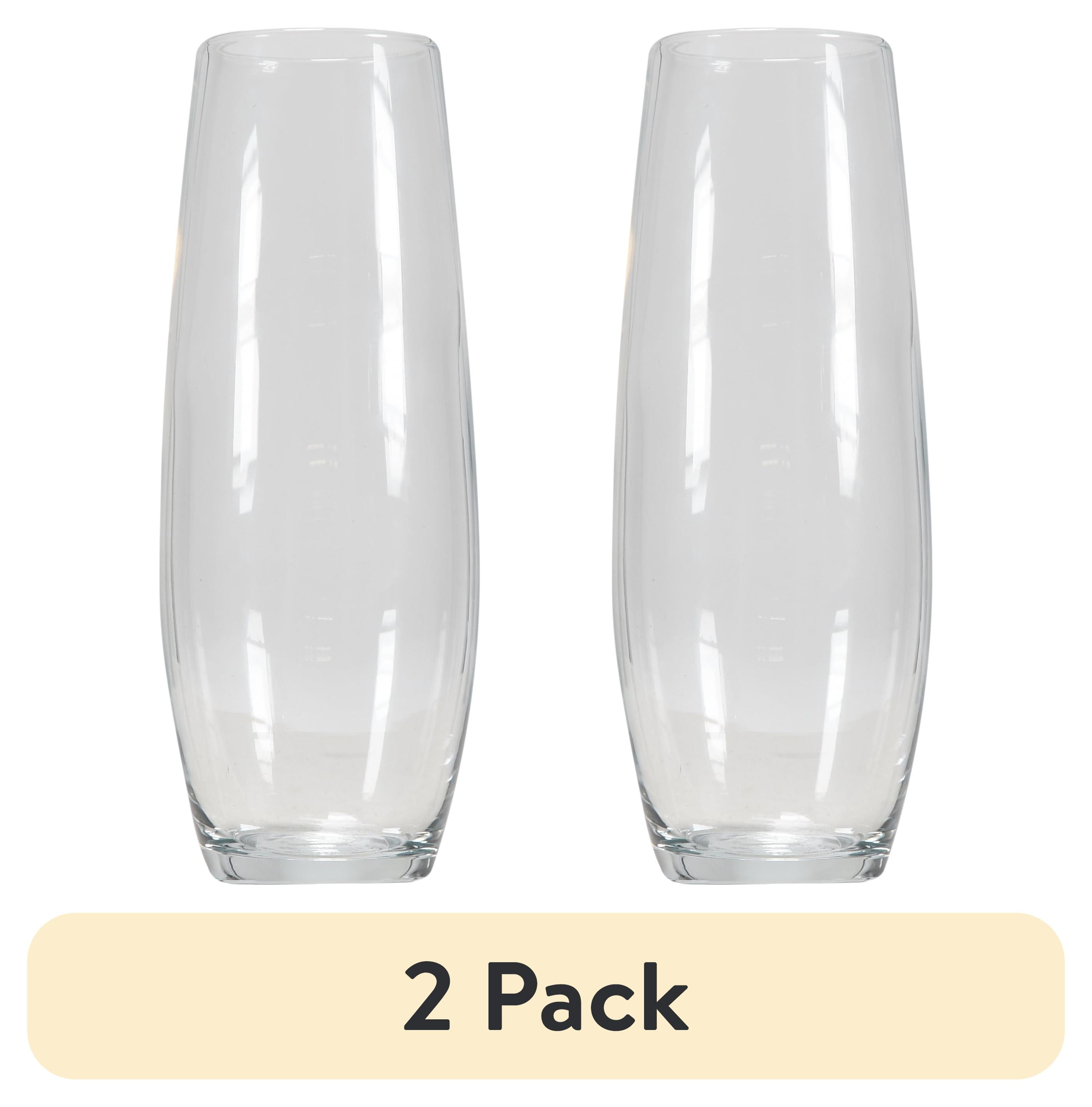 (2 pack) Libbey Clear Glass 6" Bud Floral Vase - Walmart.com