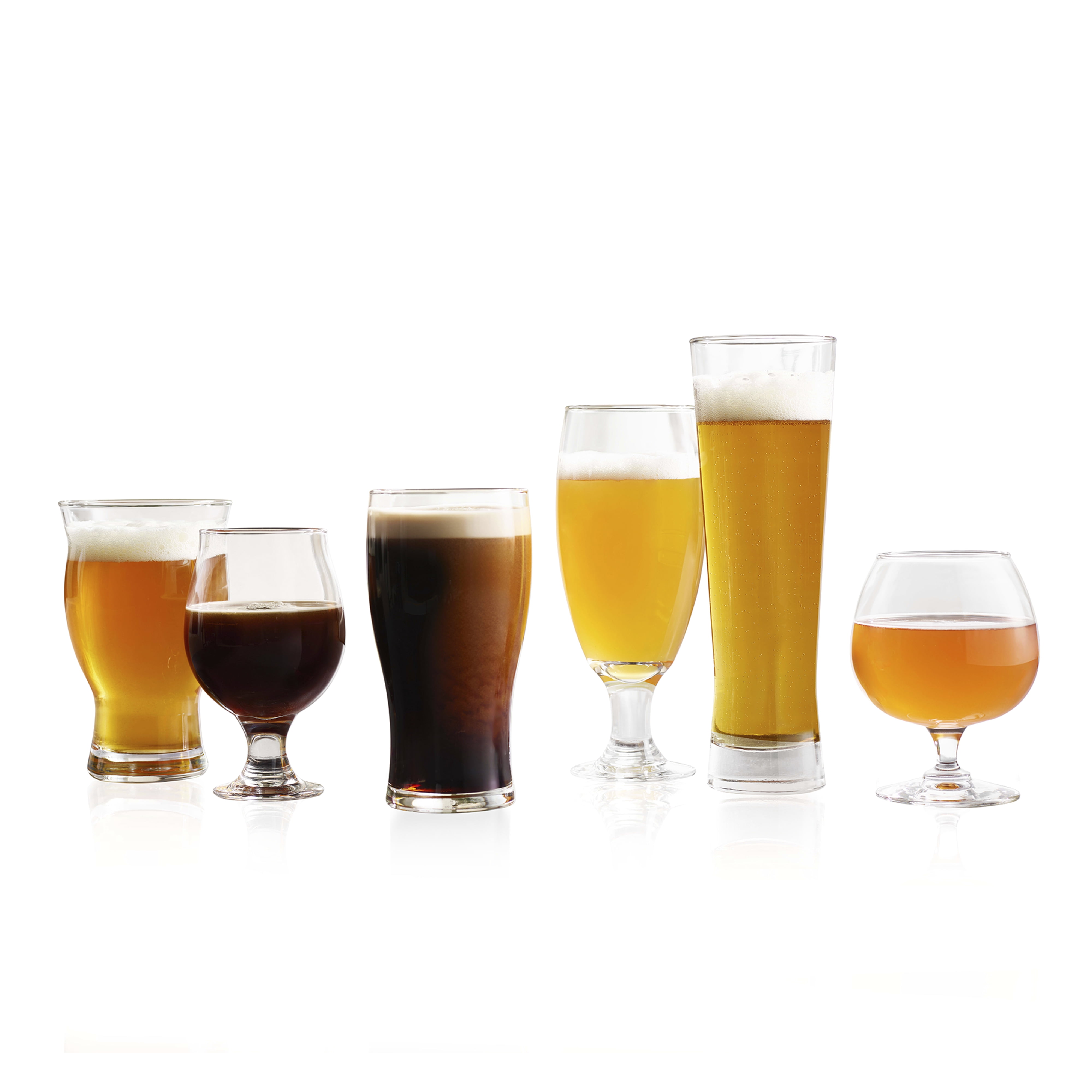 Libbey Craft Brews Assorted Beer Glasses Set of 6, Versatile, Premium ...