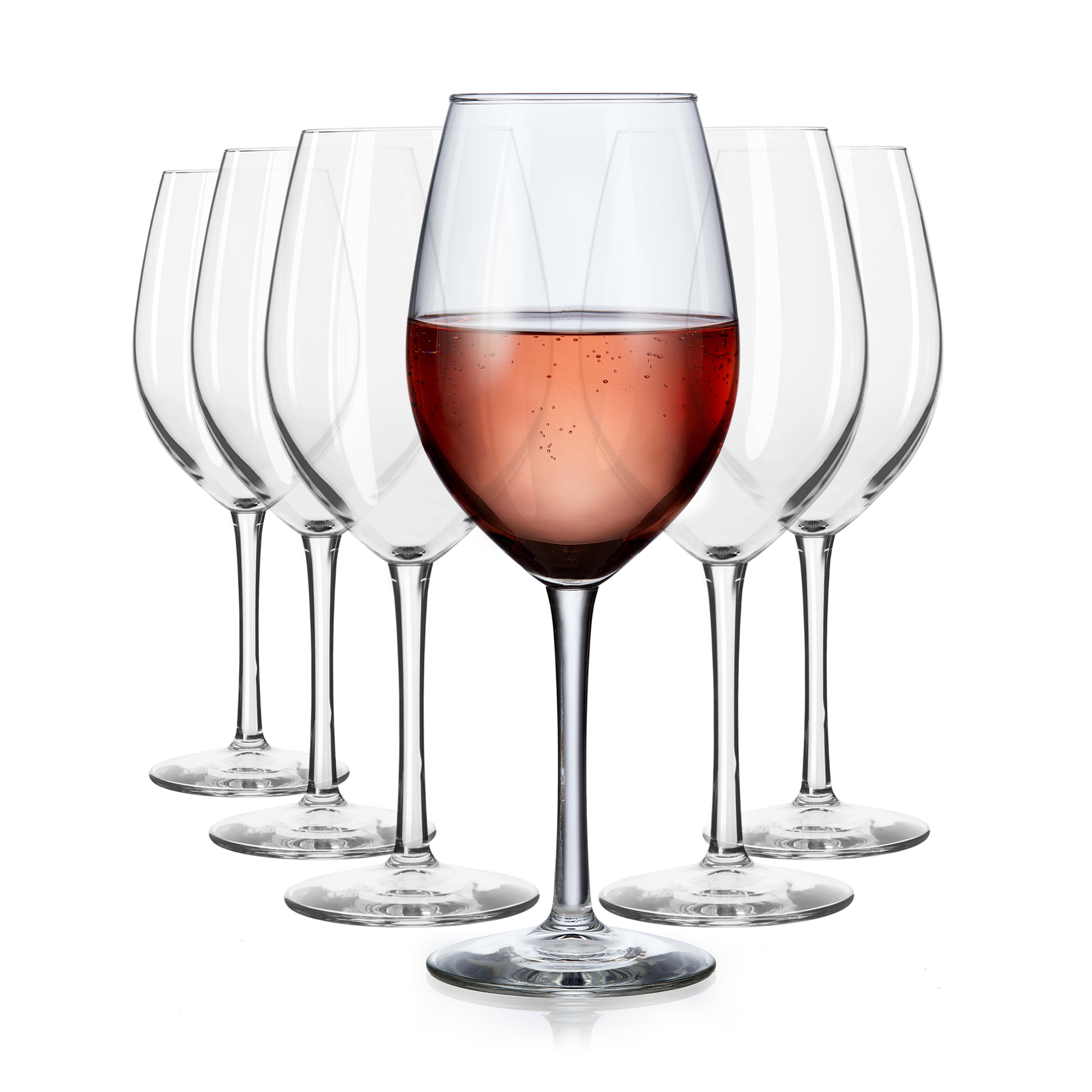 Libbey Entertaining Essentials All Purpose Wine Glasses, 17 Oz, Classic ...