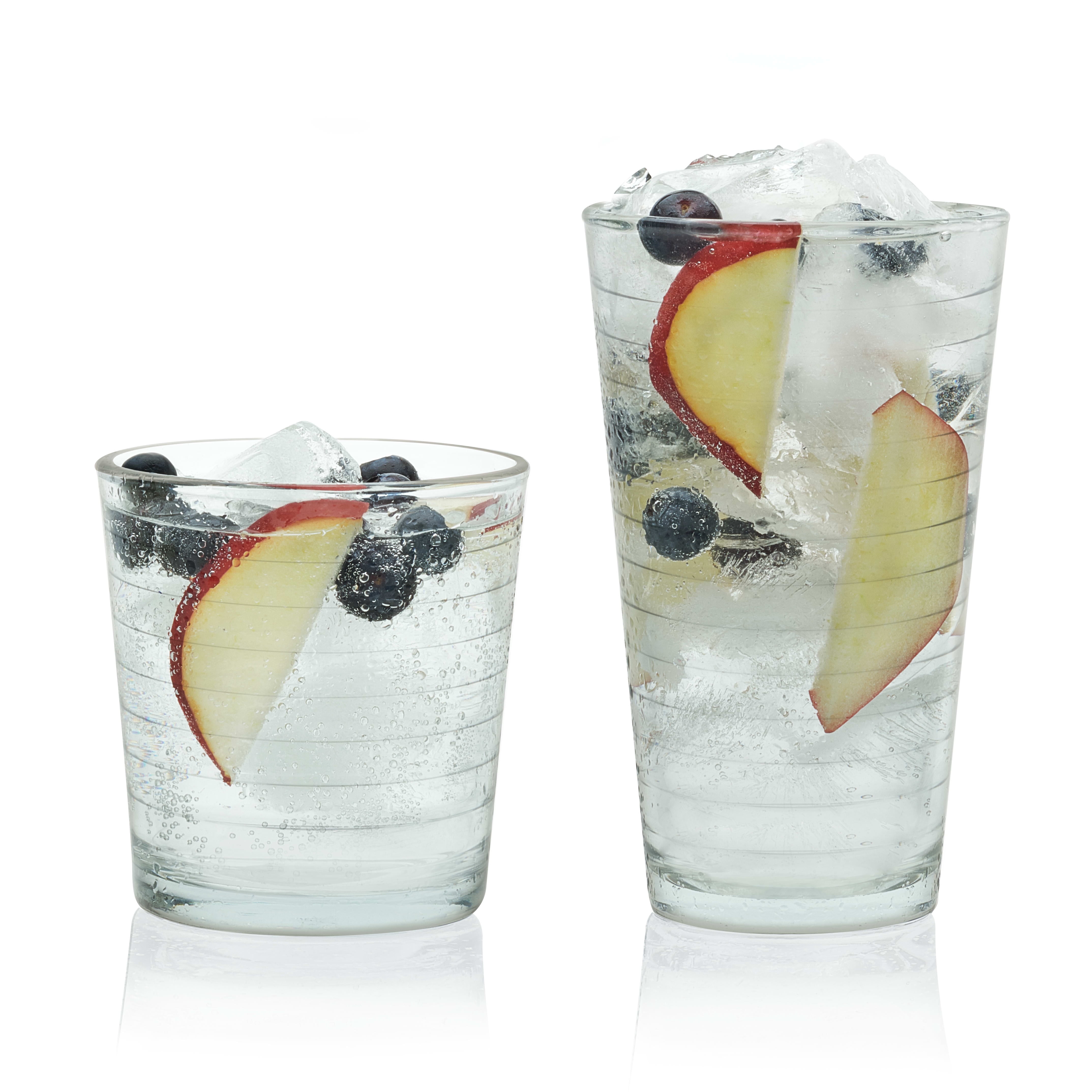 Libbey Hoops 16-Piece Tumbler and Rocks Glass Set - Walmart.com