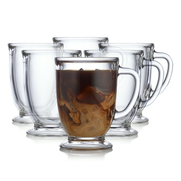 clear glass mugs with handles