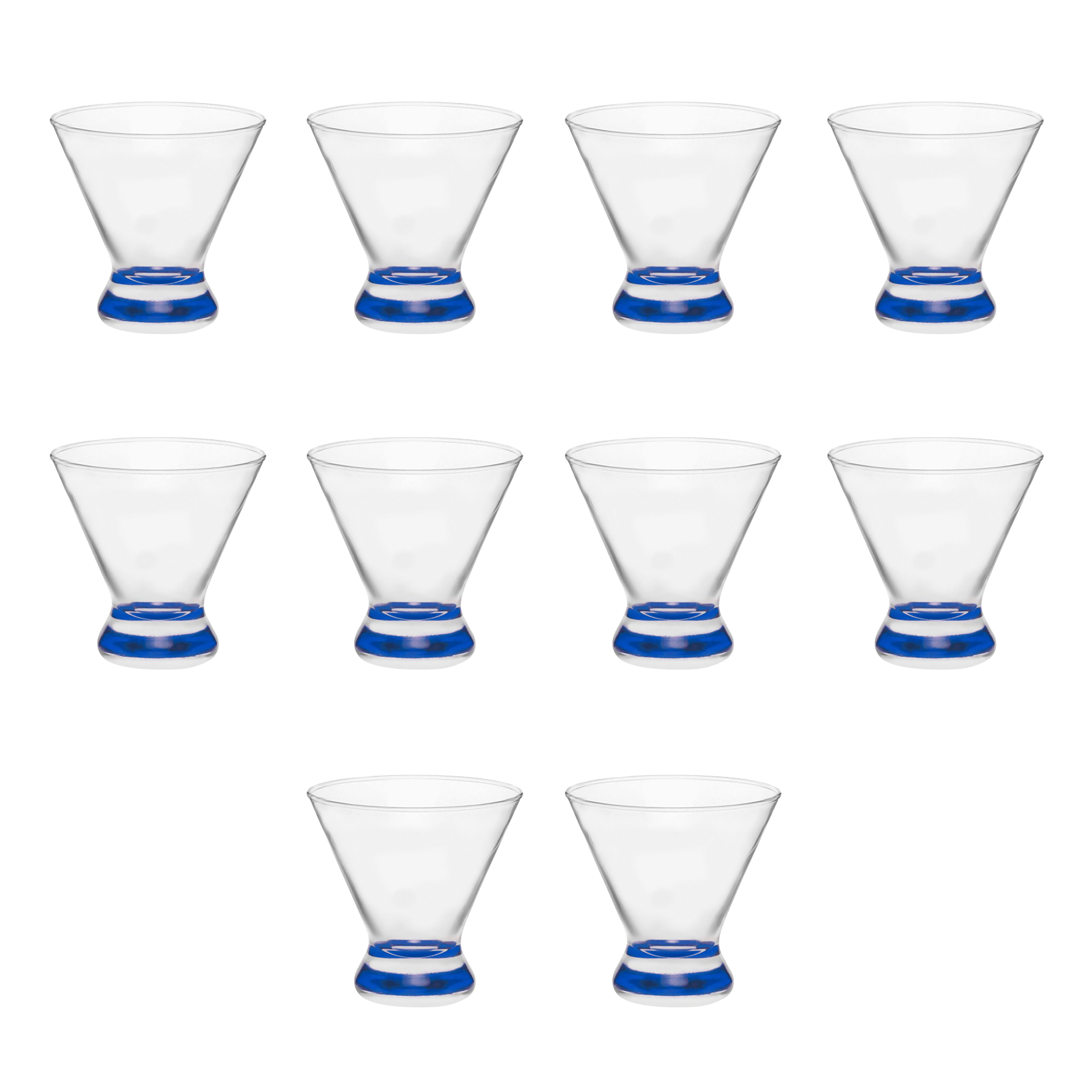 Libbey Martini Glasses 8.25 oz. Set of 10, Bulk Pack - Great for Cocktails, Wedding Favors ...