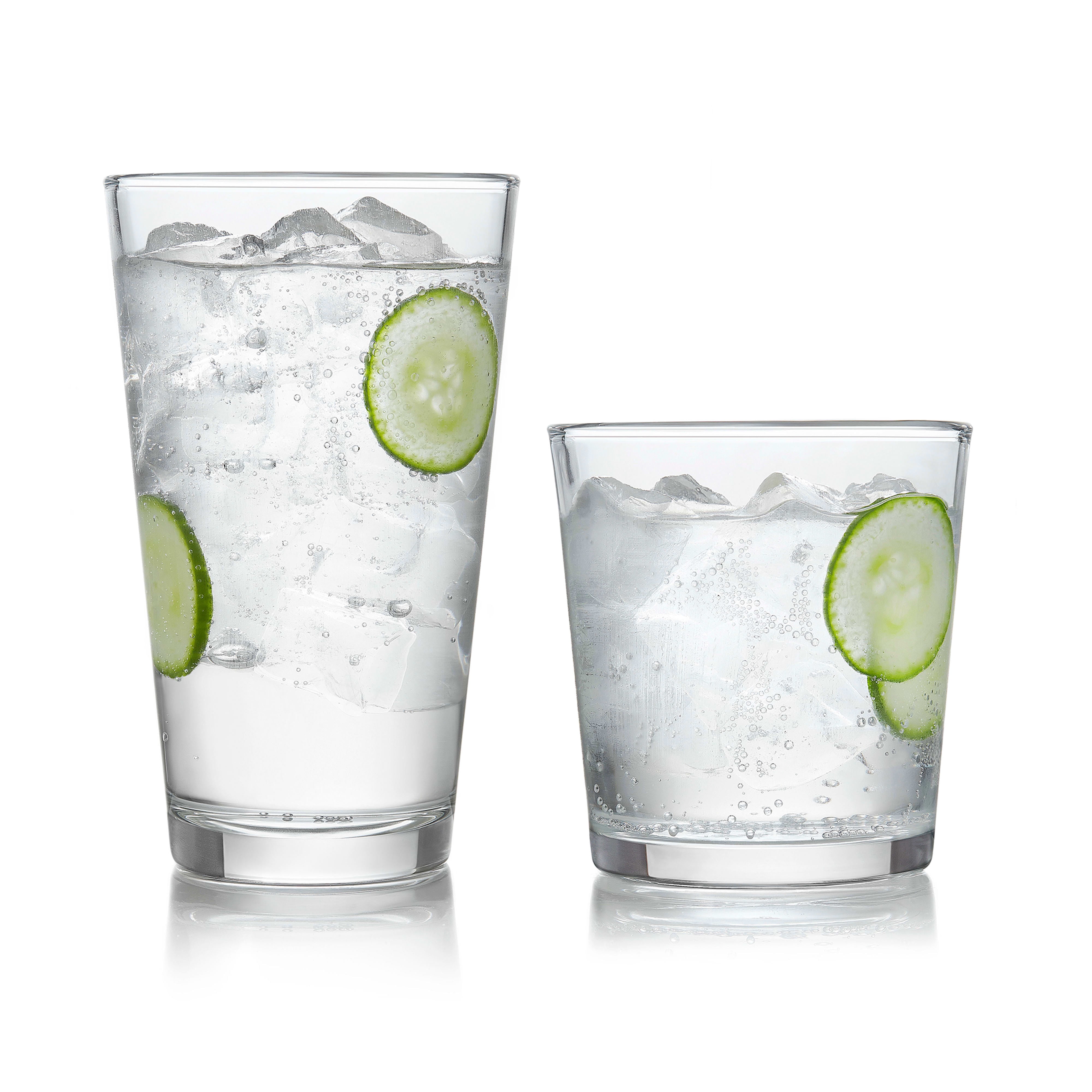 Libbey Preston 16-Piece Tumbler and Rocks Glass Set, Dishwasher Safe ...