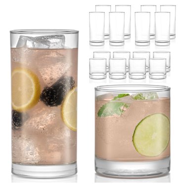 Libbey Flare Drinkware Set: 16-Piece Tumbler and Rocks Glass ...