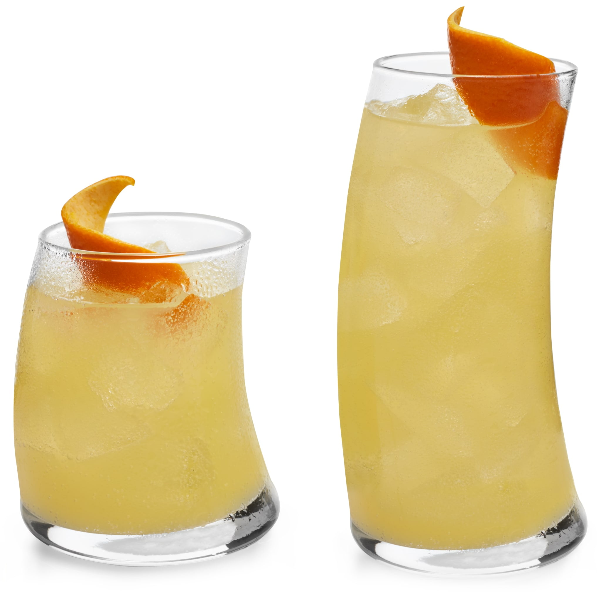 Libbey Large Swerve Drinking Glasses Set of 16, Dishwasher Safe ...