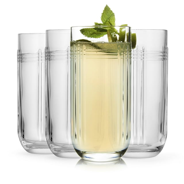 Libbey The Gats Highball Drinking Glasses Art Deco Tall Cocktail