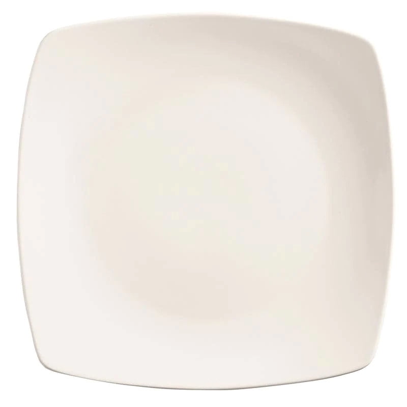 Libbey World Tableware Porcelain Square Plate Bright White, 12" Length ...