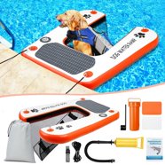SPECSTAR Inflatable Pup Plank Dog Boat Ramp Float for Pets Up to 30 ...