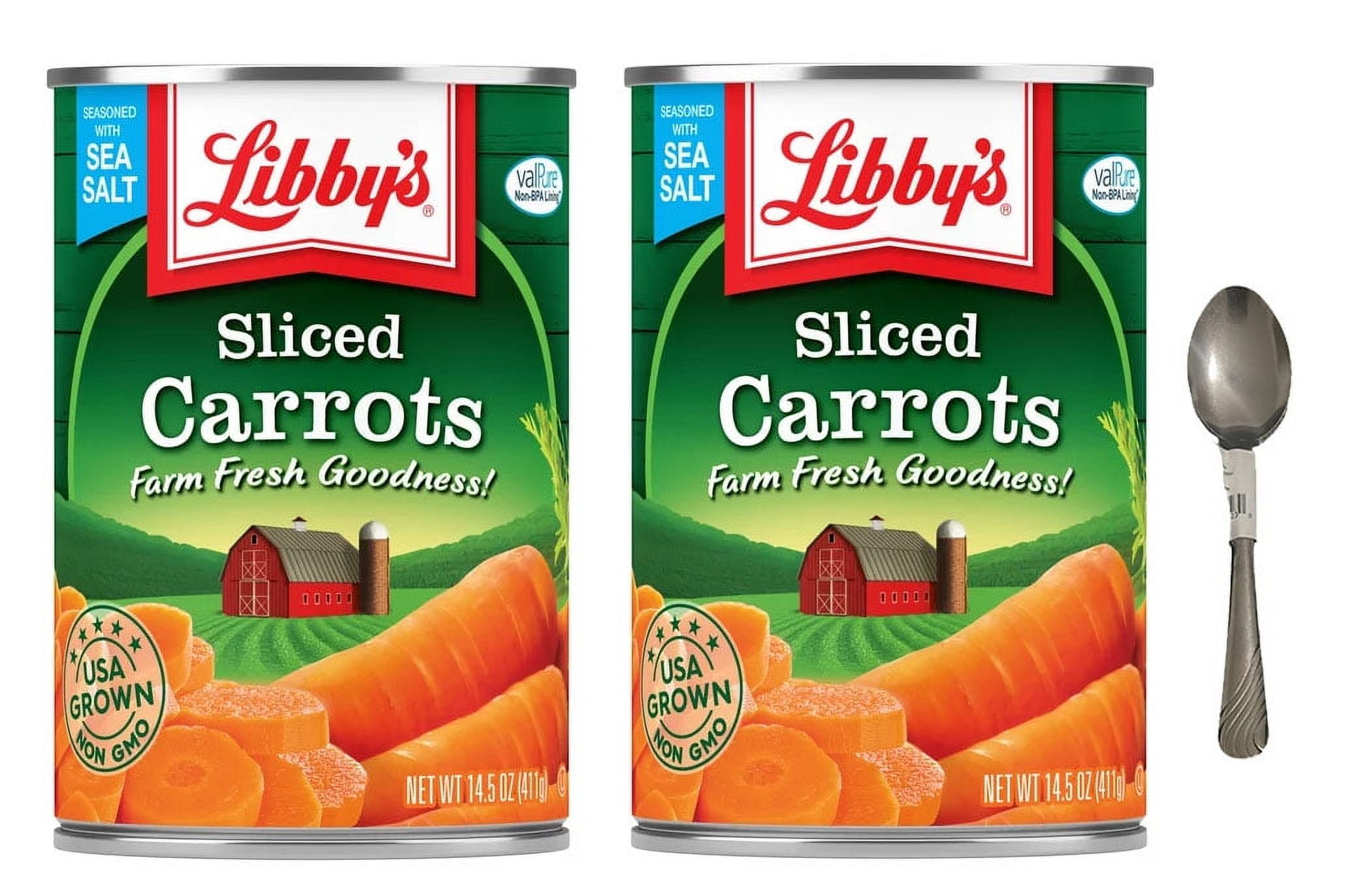 Libby Canned Sliced Carrots, 14.5 oz. pack of 2 With Spoon - Walmart.com