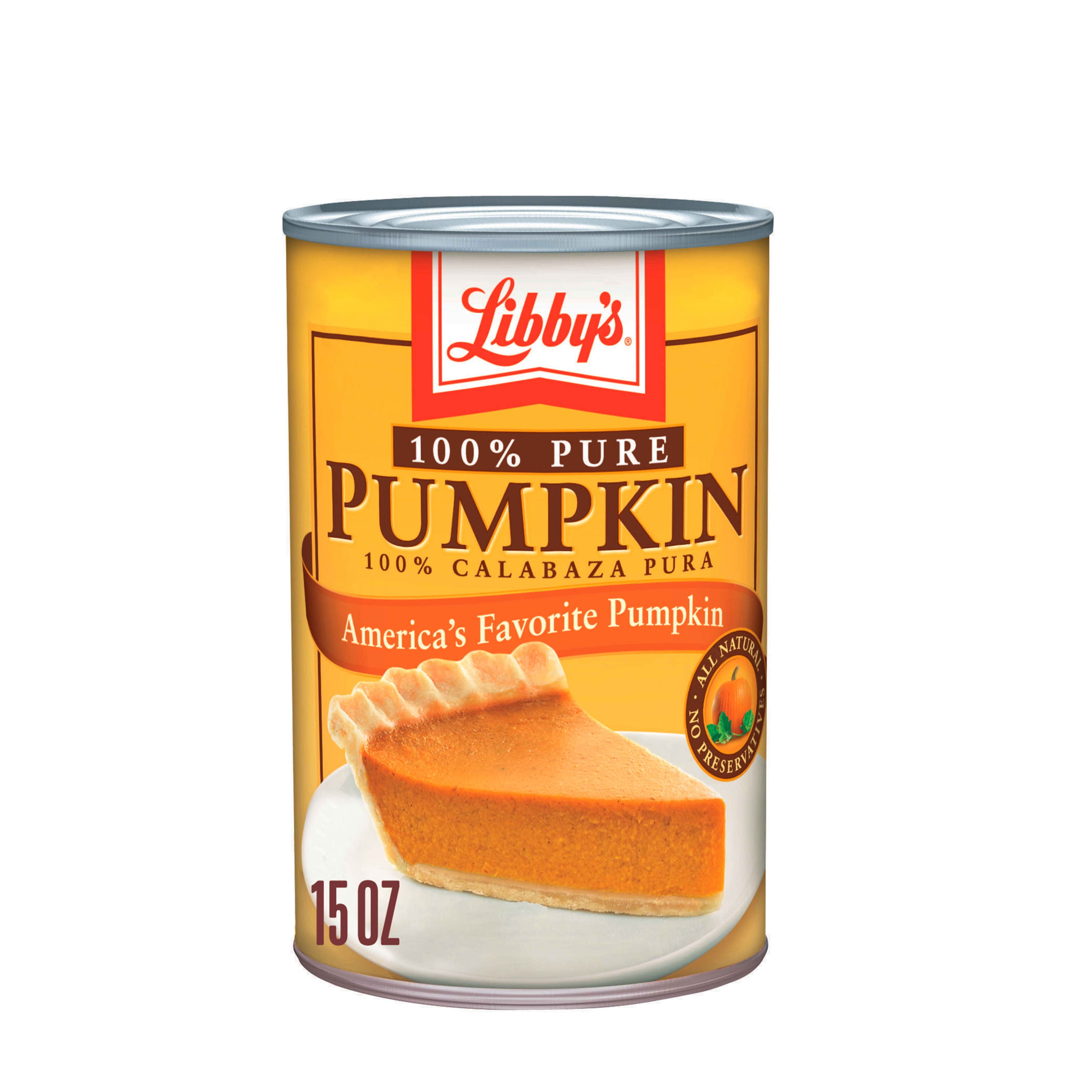 Libby's 100% Pure Canned Pumpkin all natural no preservatives, 15 oz - Walmart.com
