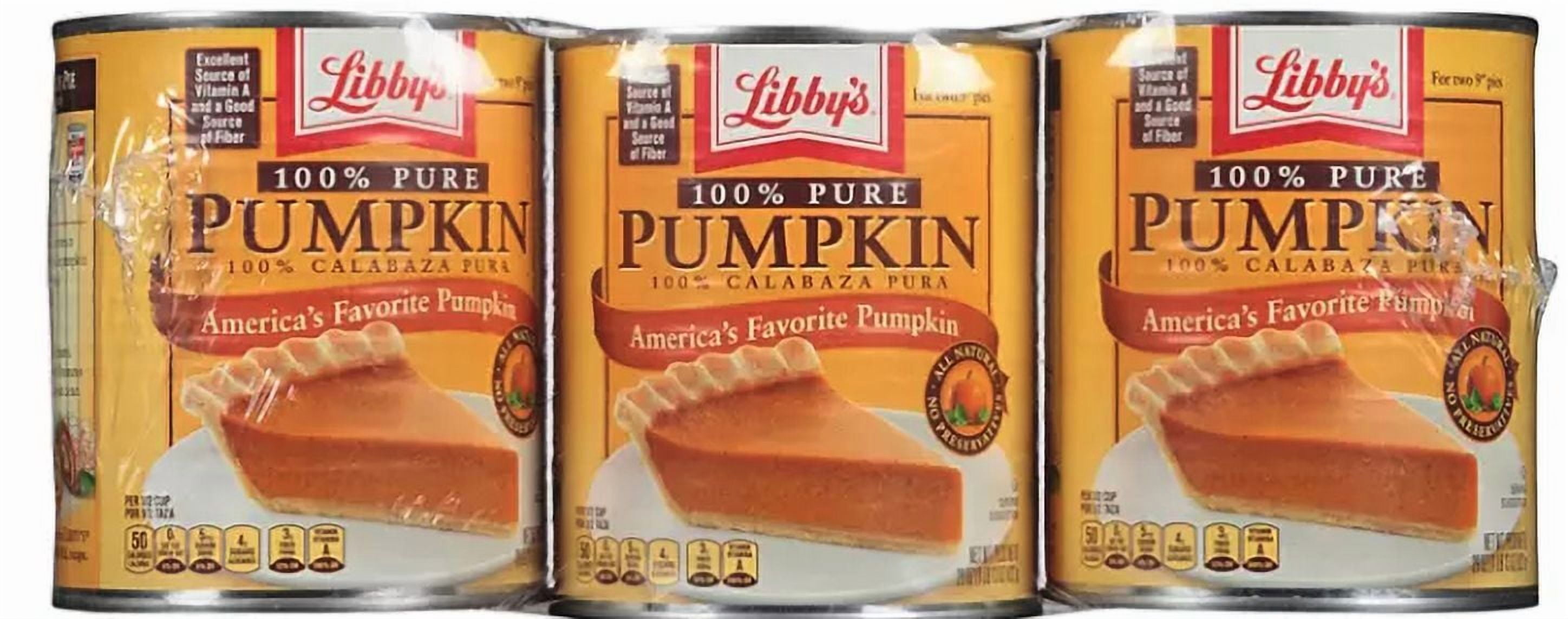 Libby's Pure Pumpkin Pack, 100% Natural Ingredients, High in Vitamin A ...