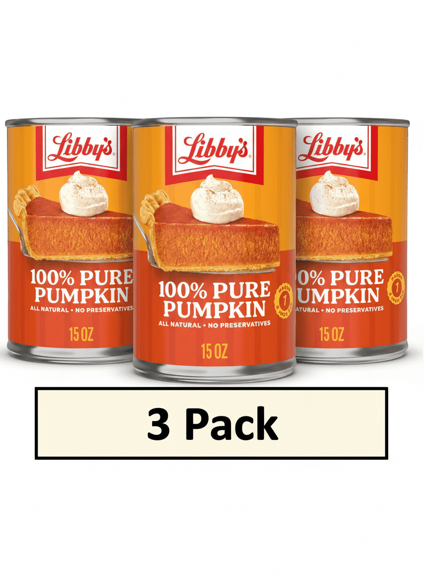 Libby's Canned Pumpkin, 100% Pure Pumpkin Puree, All Natural Gluten ...