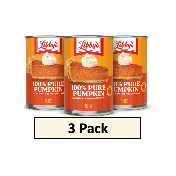 Libby's Canned Pumpkin, 100% Pure Pumpkin Puree, All Natural Gluten Pumpkin for Baking Pumpkin ...