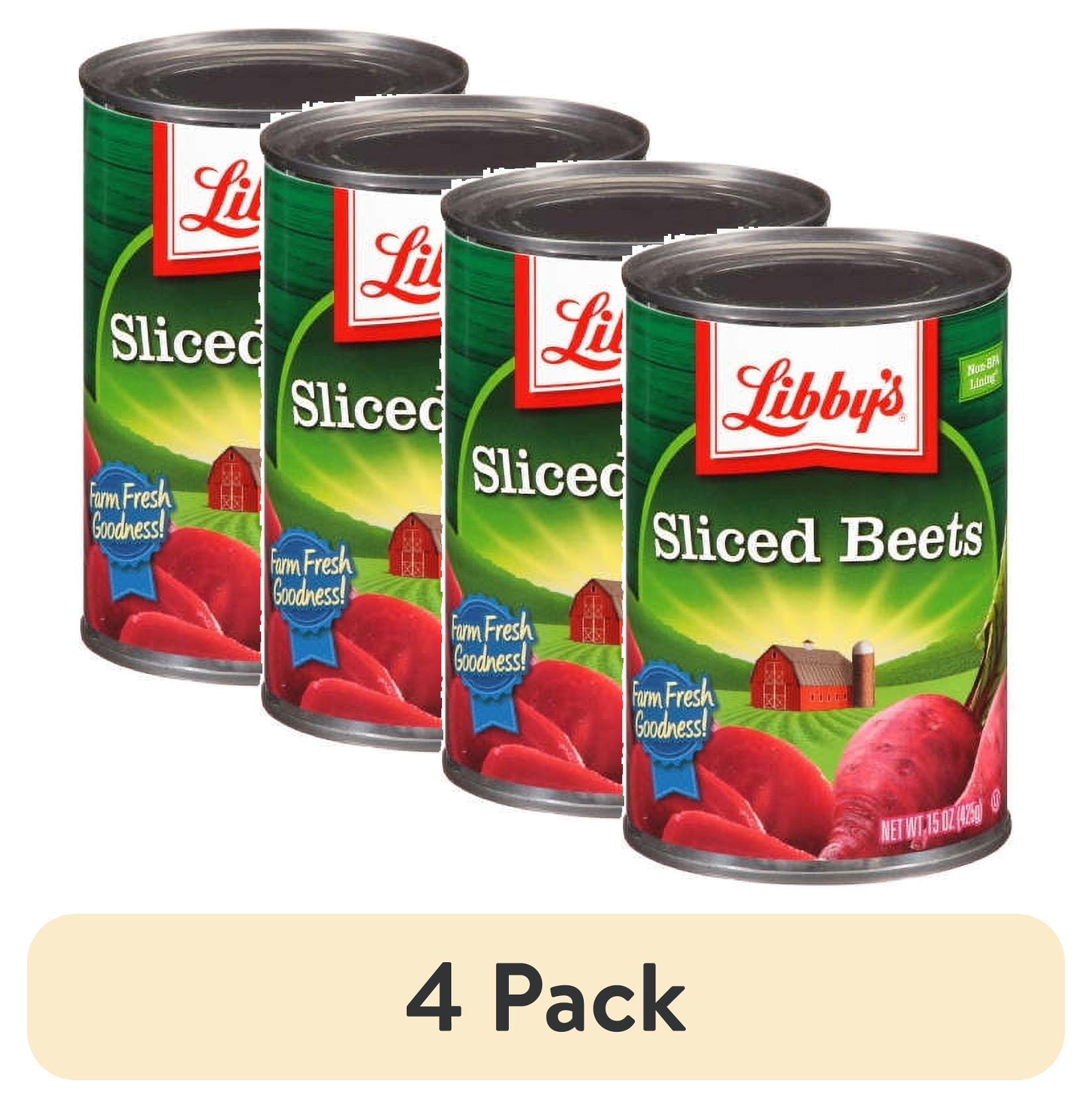(4 pack) Libby's Sliced Beets, Canned Vegetables, 15 oz - Walmart.com