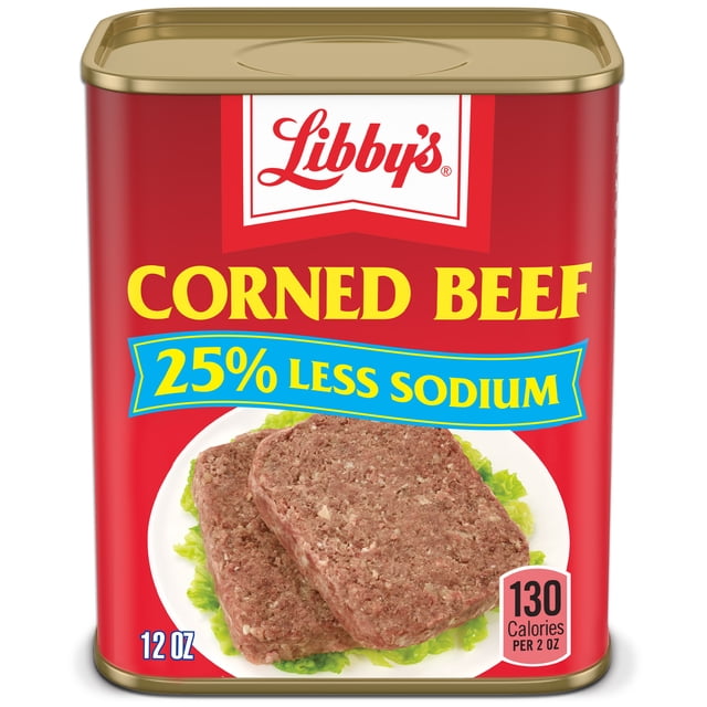 Libby's Corned Beef, Canned Meat, With 25% Less Sodium, 12 oz - Walmart.com