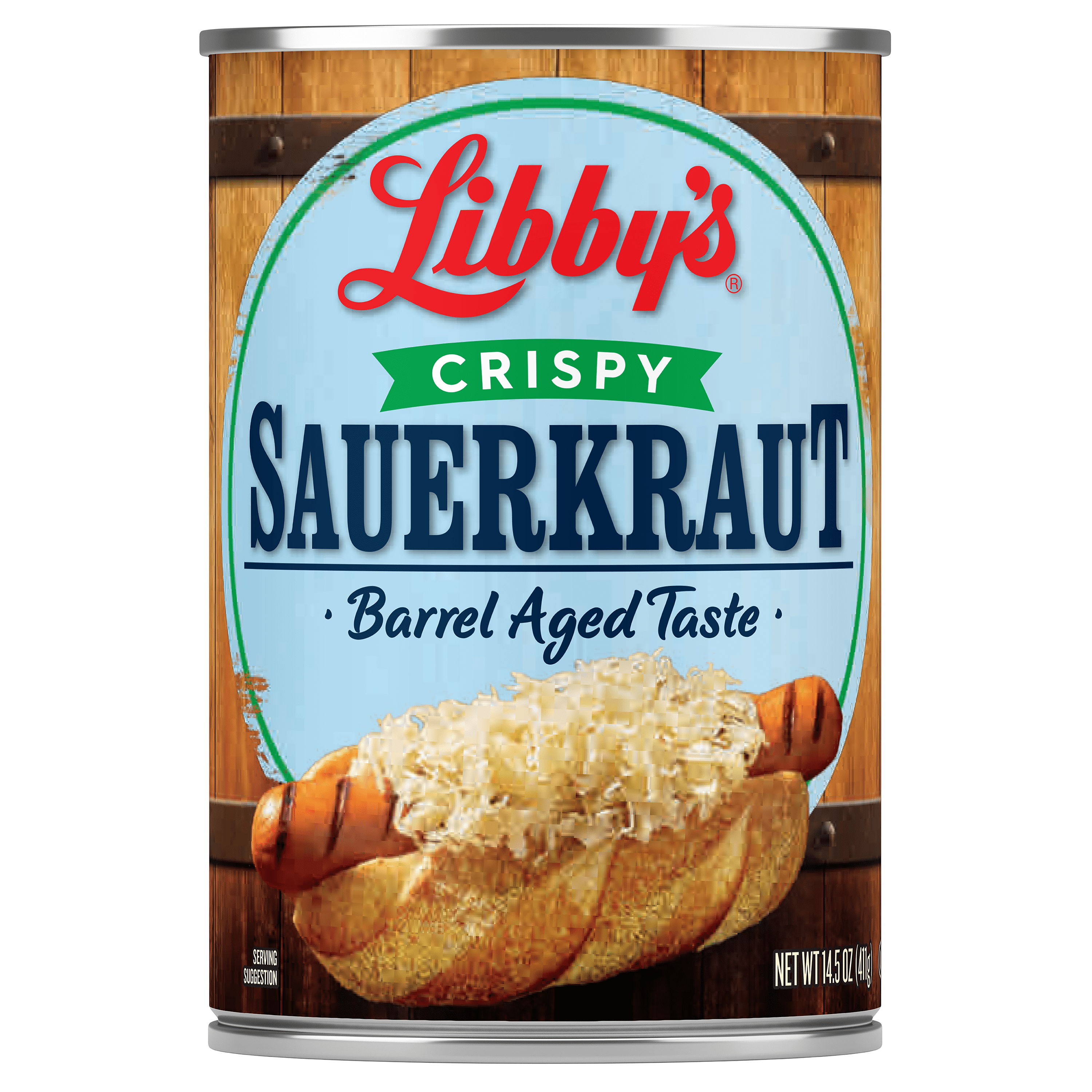 Libby's Barrel Aged Crispy Sauerkraut, Great Side Dish, 14.5 Oz ...