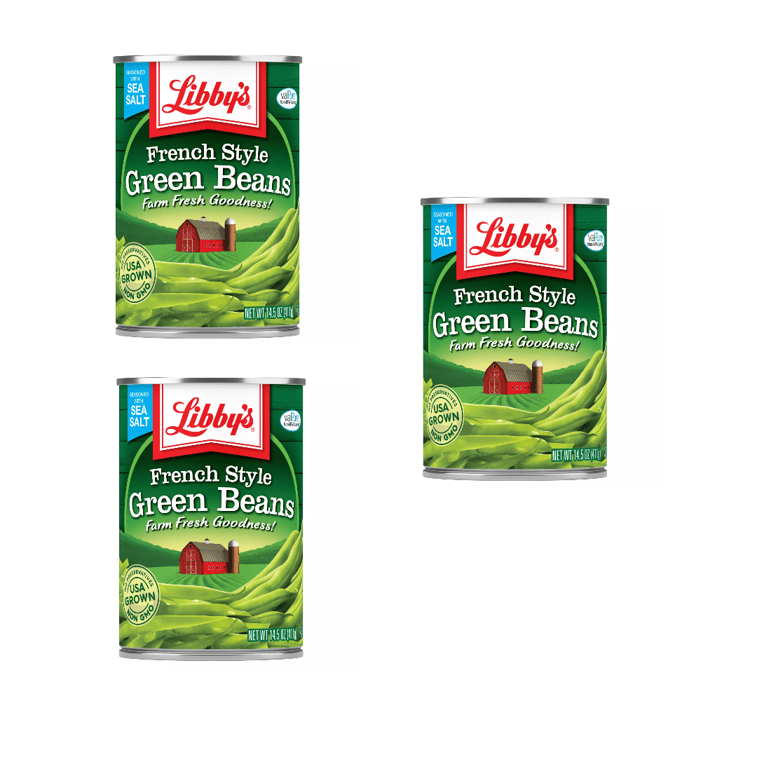 Libby's French Style Green Beans, 14.5 oz Pack of 3, French Style Green Beans, Canned Vegetables ...