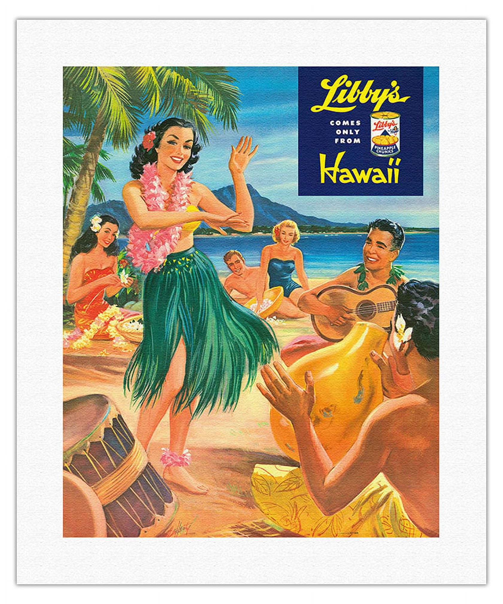 Libby’s Hawaii - Hawaiian Hula Dancer at Luau Beach Party - Vintage ...