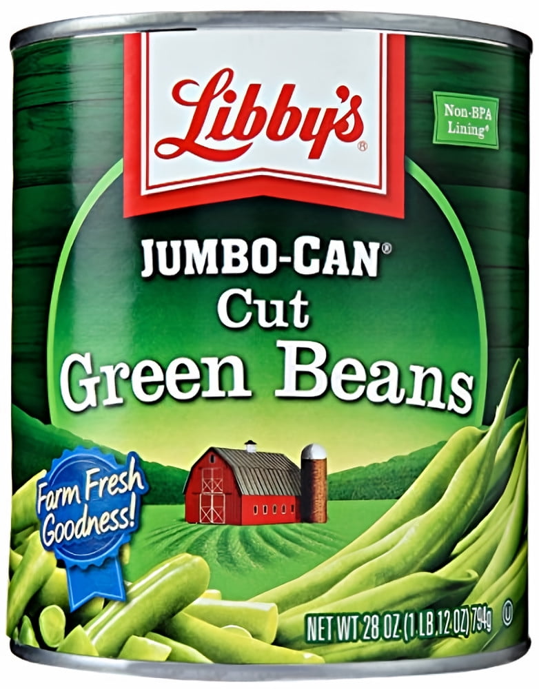 Libby's Jumbo-can Cut Green Beans 28 oz (Pack of 5) - Walmart.com
