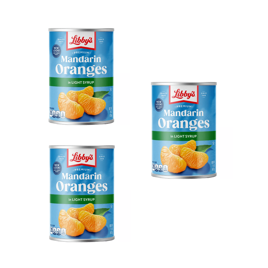 Libby's Mandarin Oranges In Light Syrup, 15 oz Pack of 3, Mandarin Oranges, Light Syrup, Sweet ...