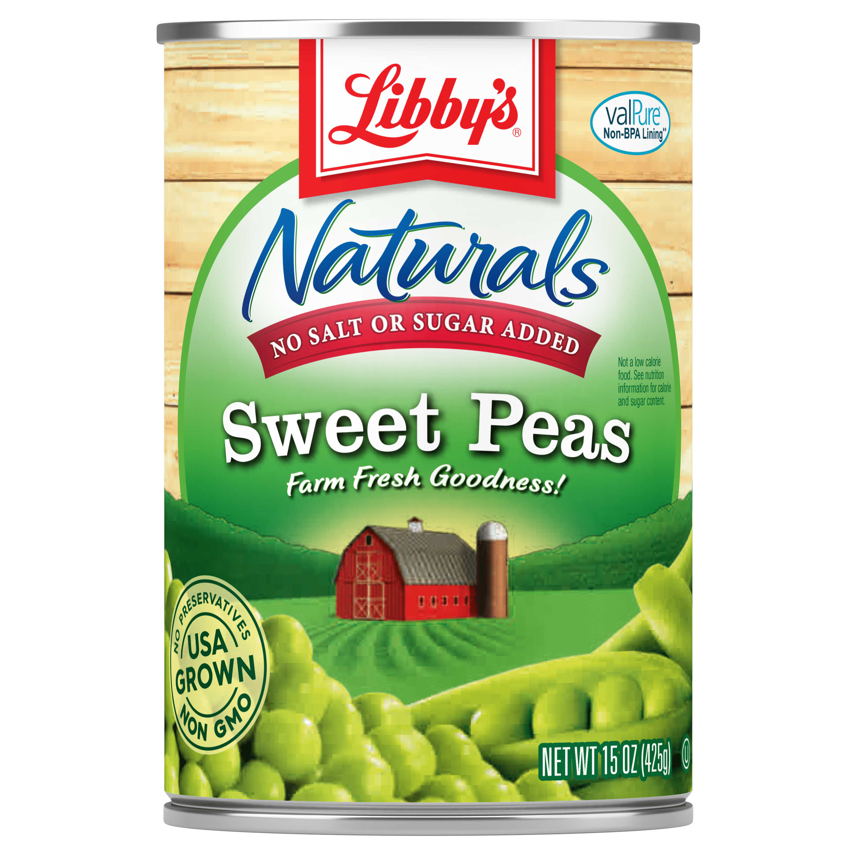 Libby's Naturals No Salt and No Sugar Added Sweet Peas, 15 oz - Walmart.com