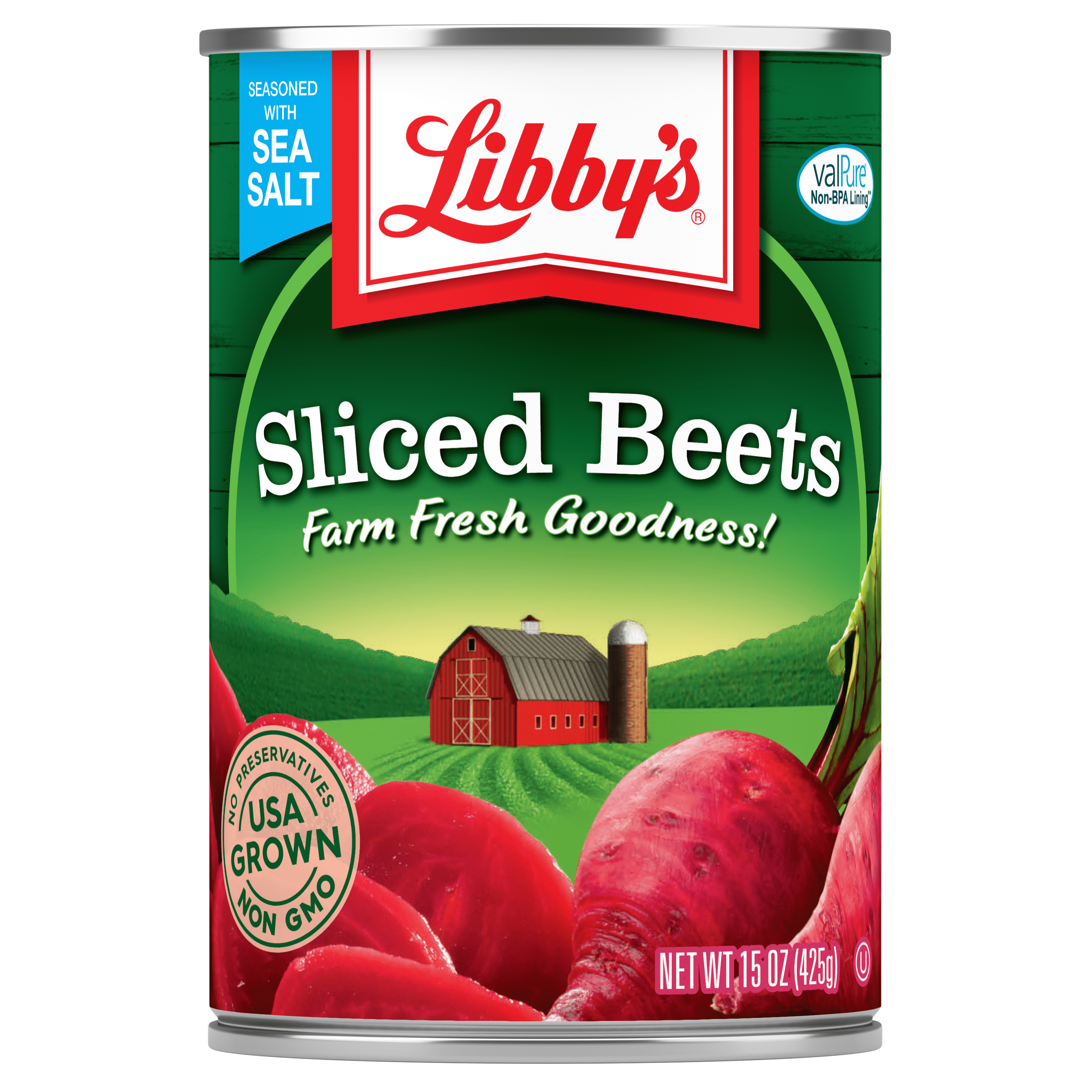 Libby's Sliced Beets, Low Sodium, Natural Canned Vegetables, 15 oz ...