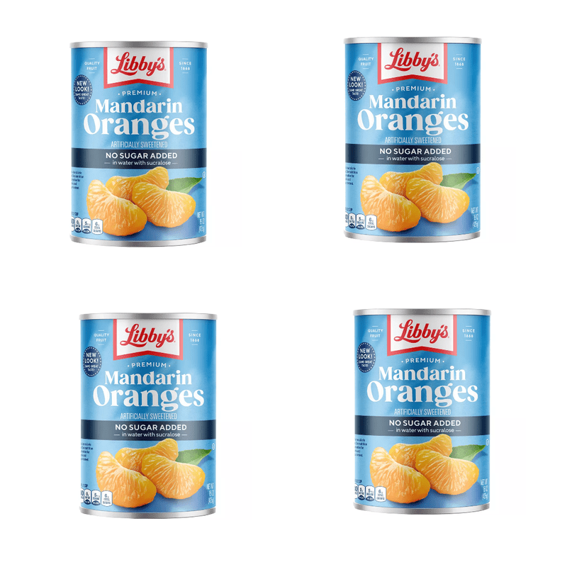 Libby's No Sugar Added Mandarin Oranges, 15 oz Pack of 4, Sugar-Free Mandarin Oranges, Healthy ...