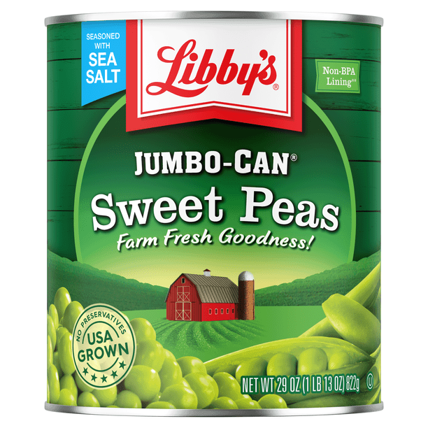 Libby's Sweet Peas, Canned Vegetables, 29 oz - Walmart.com