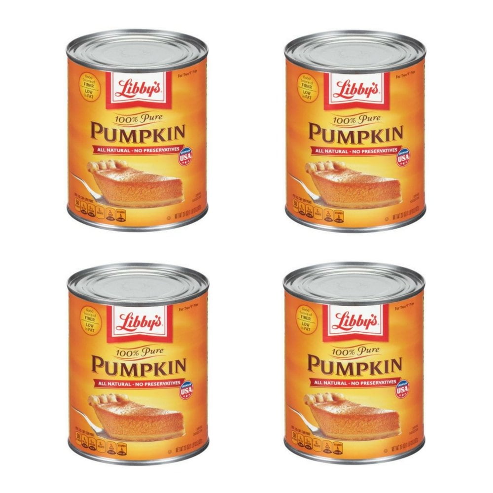 Libbys 100% Pure Pumpkin - 29 Oz (4 - Pack) - Walmart.com