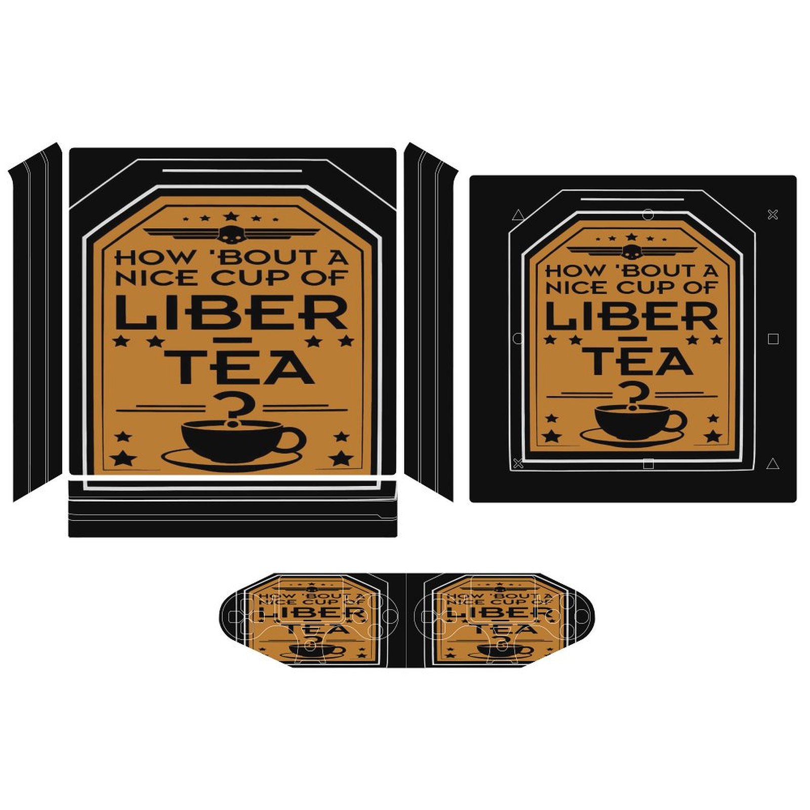 Liber Tea PS4/PS4 Pro/PS4 Slim Skin Sticker For Console And Controller ...