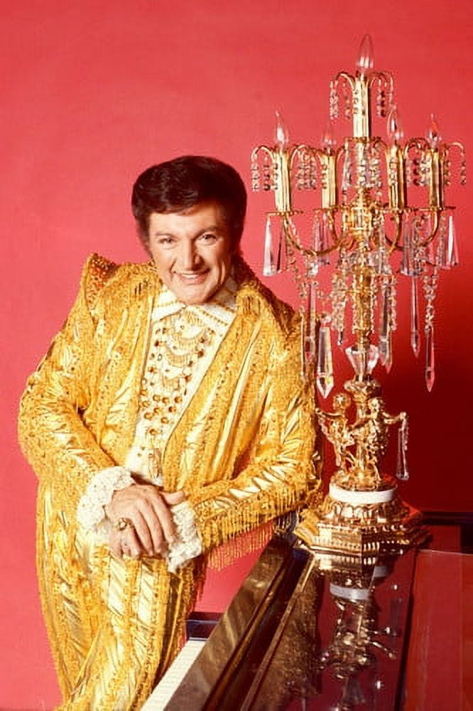 Liberace Colorful Pose By candelabra in gold suit 24x36 Poster ...