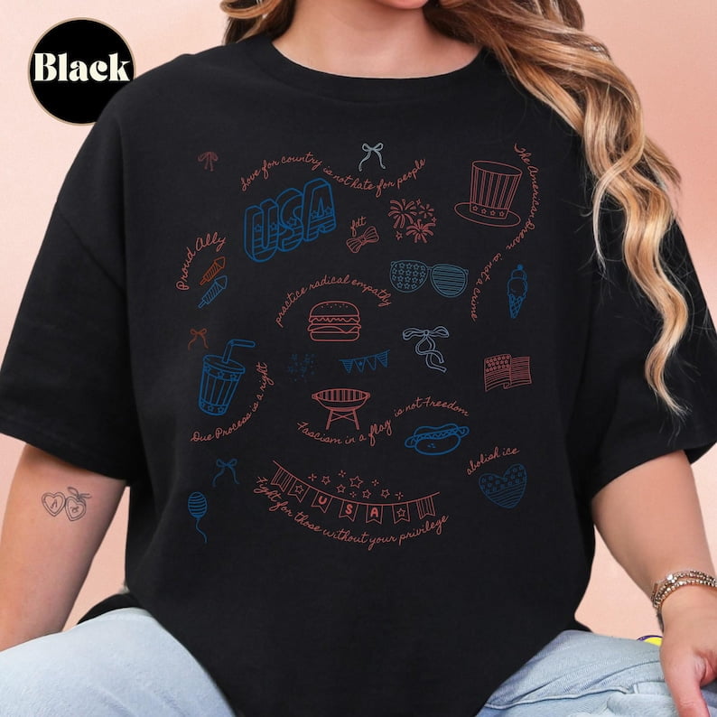 Liberal 4th of July Shirt, Subtle Patriotic Message Tee, Shirt, Progressive American ...