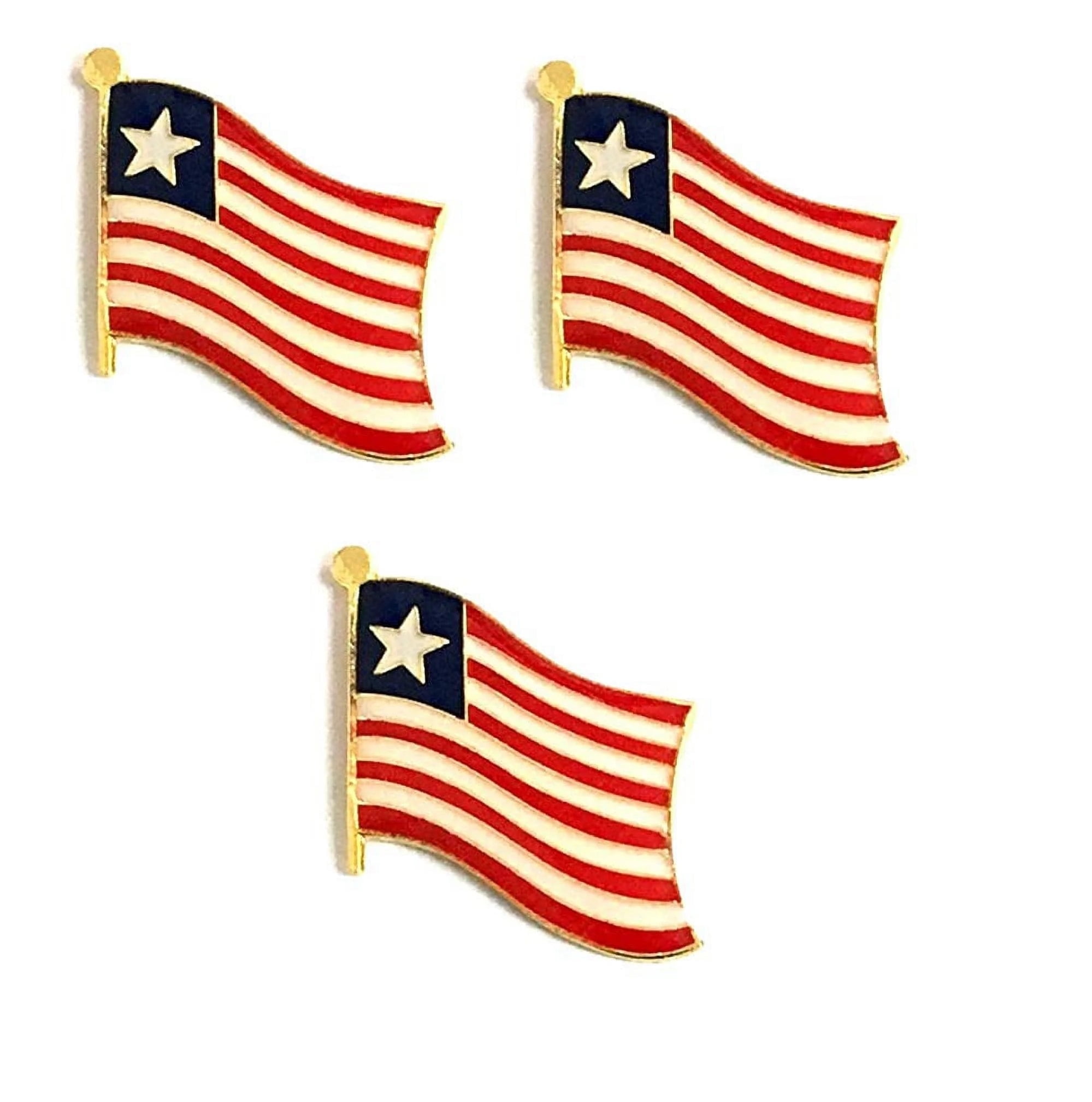 Liberia Flag Lapel Pins, Pack of 3 - Walmart.com
