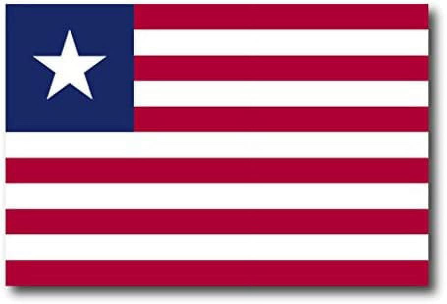 Liberia Liberian Flag Car Decal - 3" x 5" - Walmart.com