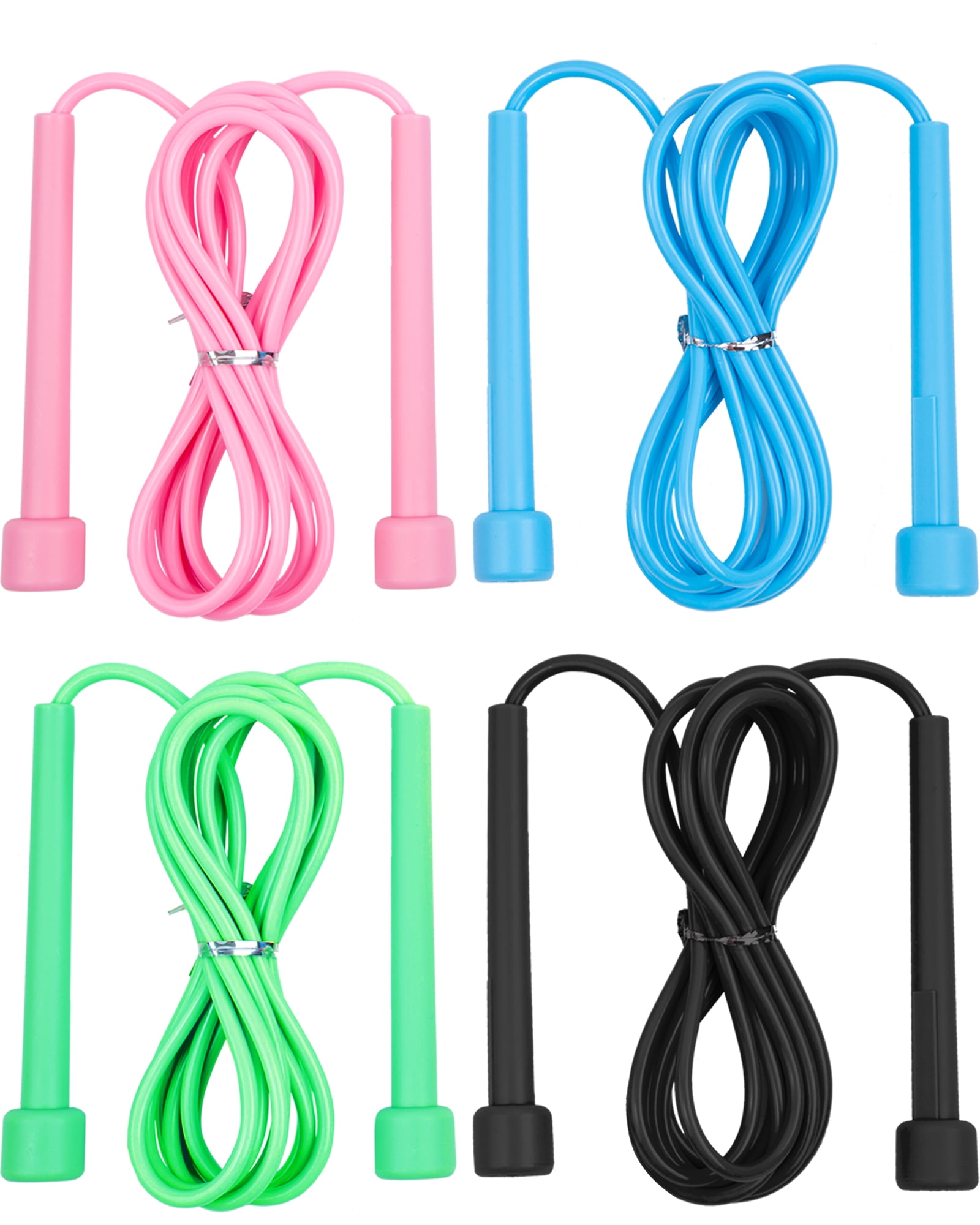 Liberry 4 Pack Kids Jump Rope, Adjustable & Lightweight Skipping Ropes ...