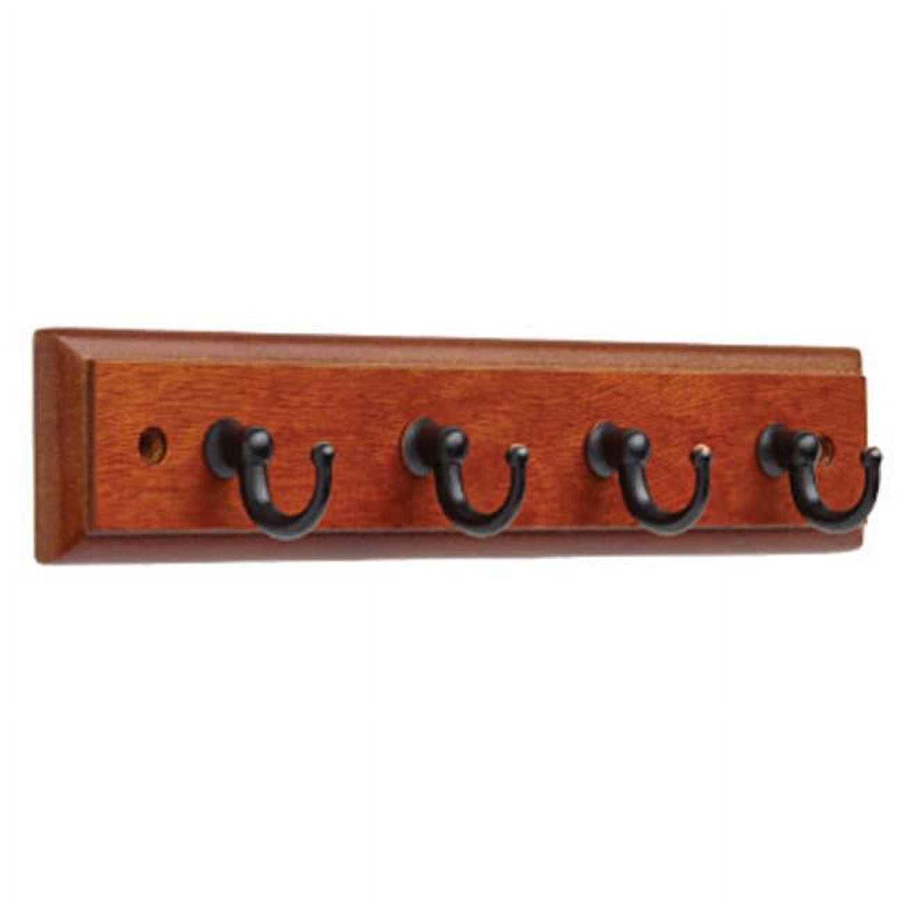 Liberty 139632 8 3/4" Dark Caramel w/ Bronze & Copper 4 Hook Key Rail ...