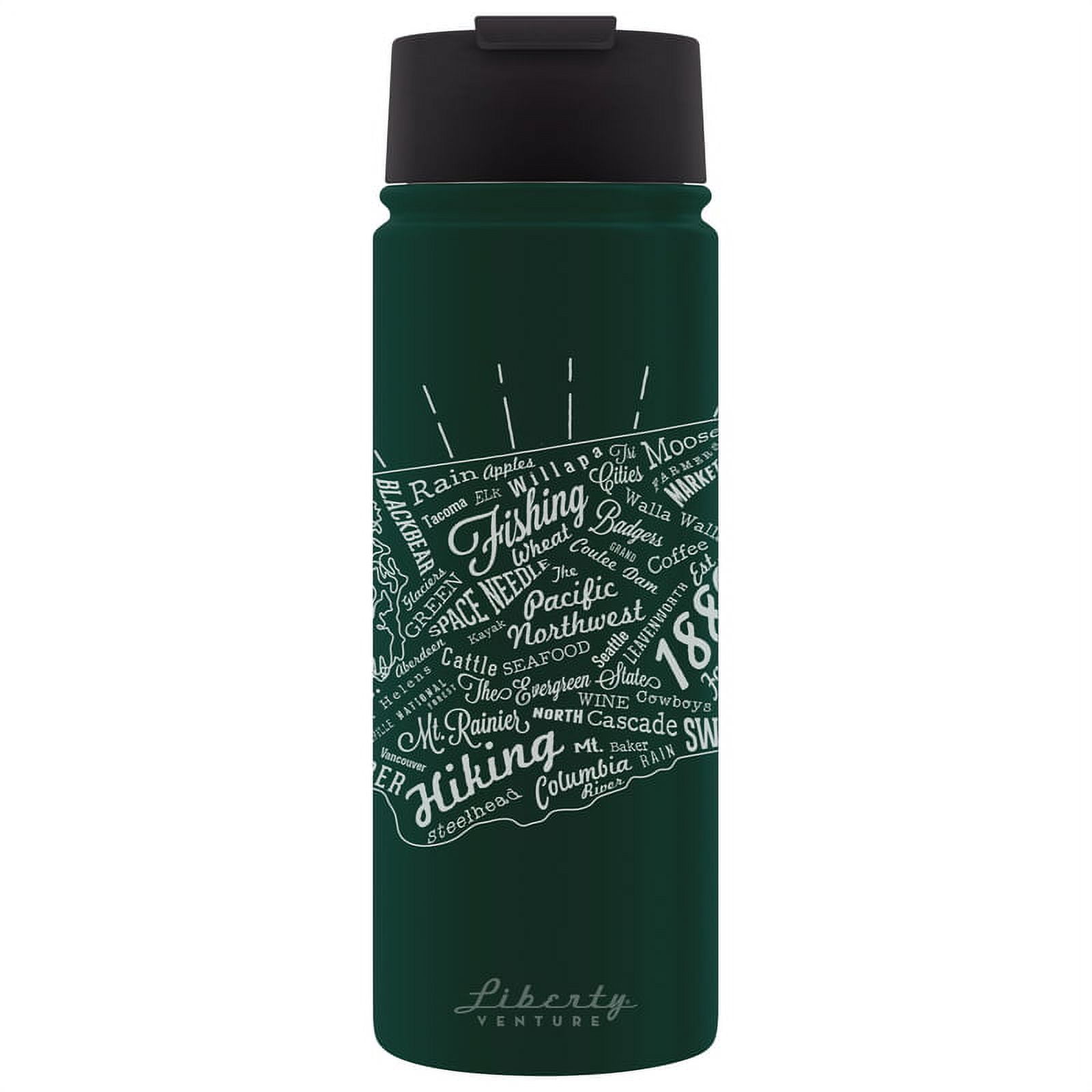 Liberty 20 oz Washington State Map Multicolored BPA Free Self-Cleaning ...