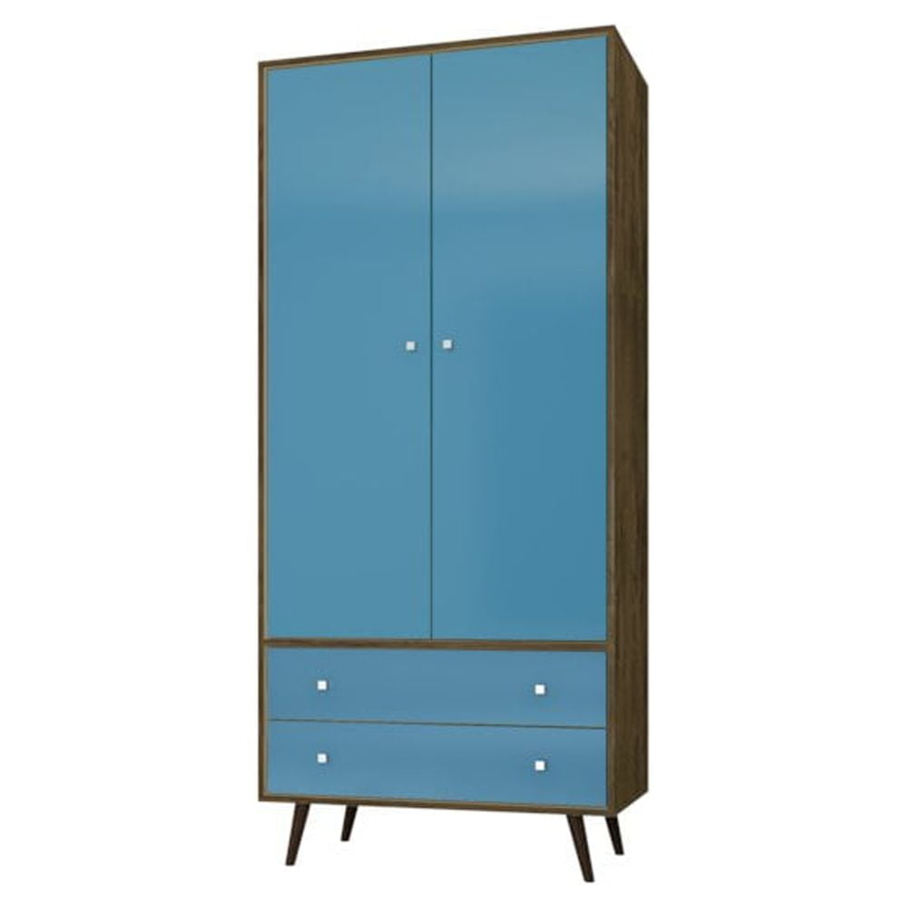 Liberty 31.89" Mid Century- Modern Armoire with 2 Drawers, 1 Shelf, and ...