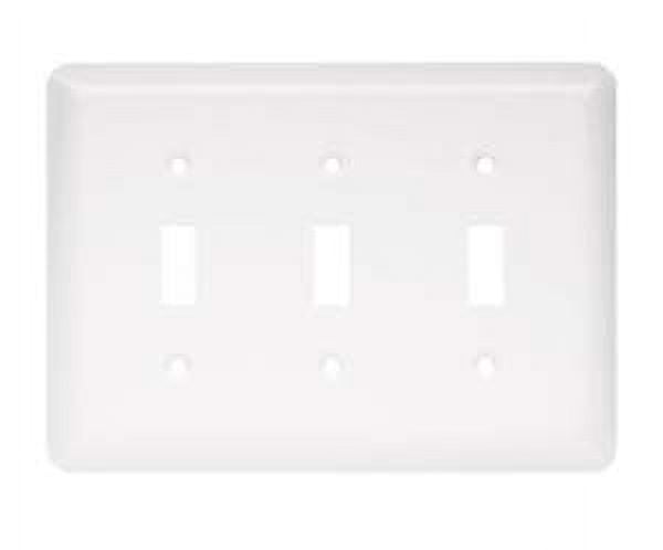 Liberty 64385 White Stamped Triple Switch Cover Plate - Walmart.com