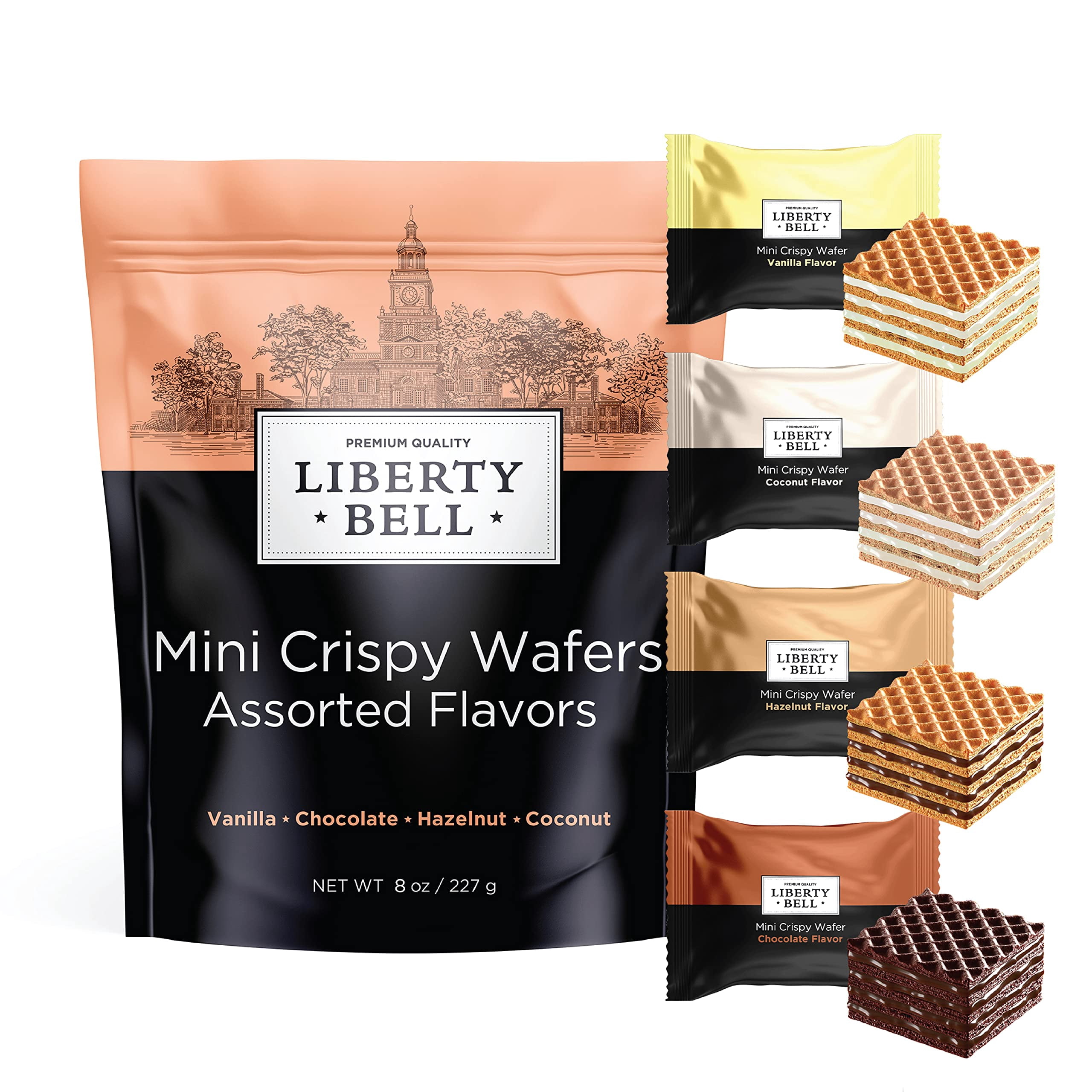 Liberty Bell Mini Crispy ZS23 Wafers Assorted Flavors, Vanilla ...