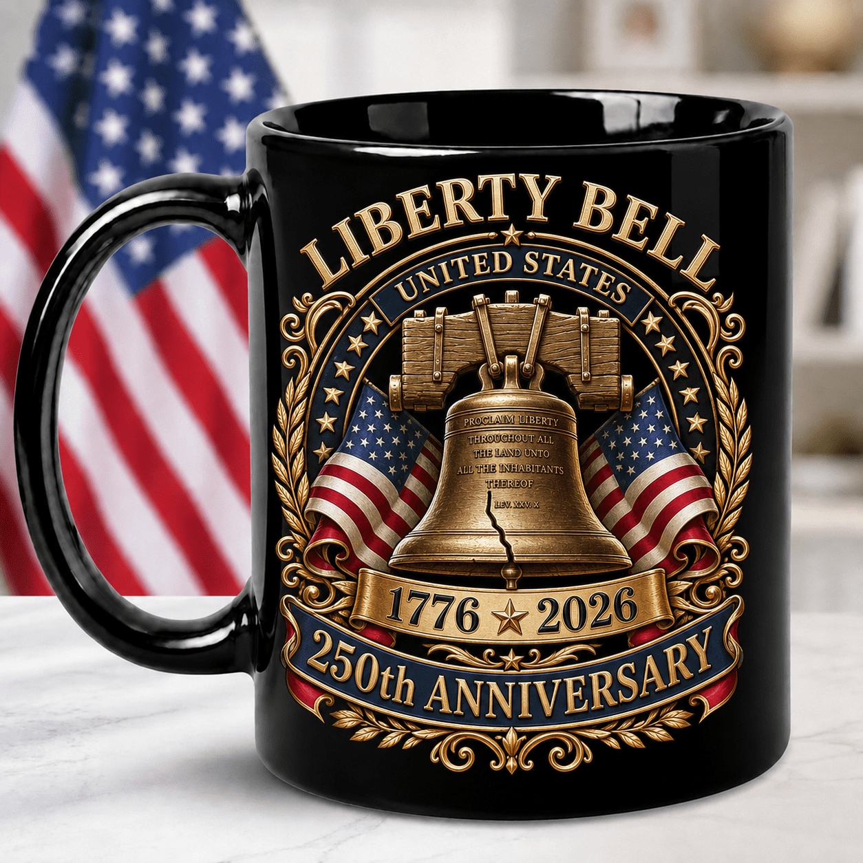 Liberty Bell Mug 250th Anniversary 1776-2026 Patriotic United States ...